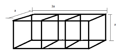 Three equal cubes are placed adjacently in a row. Find the ratio of the ...