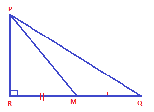 In this figure M is the midpoint of QR. \\[\\angle PRQ = {90^ \\circ ...