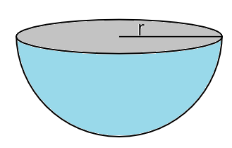 How do you calculate the radius of a hemispherical solid whose total ...