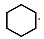Find the perimeter of a regular six- sided polygon, each side measuring ...