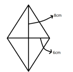 The diagonals of a rhombus bisect each other at right angles. Use this ...