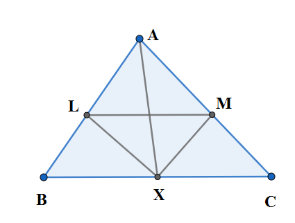 In $ \\Delta ABC,AX $ is the median. The internal bisectors of angles ...