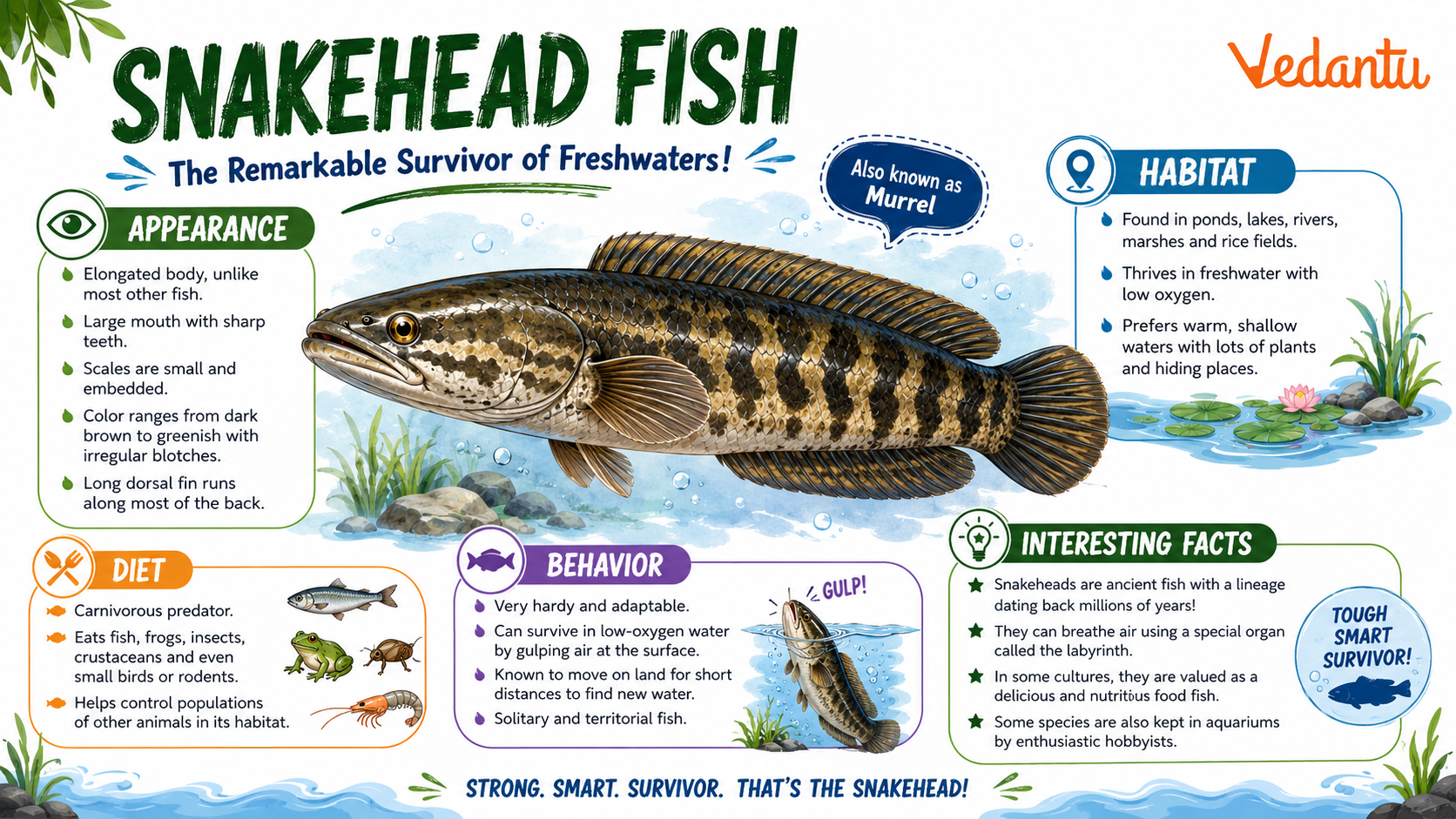 Snakehead Fish Facts: Diet, Habitat & Invasion
