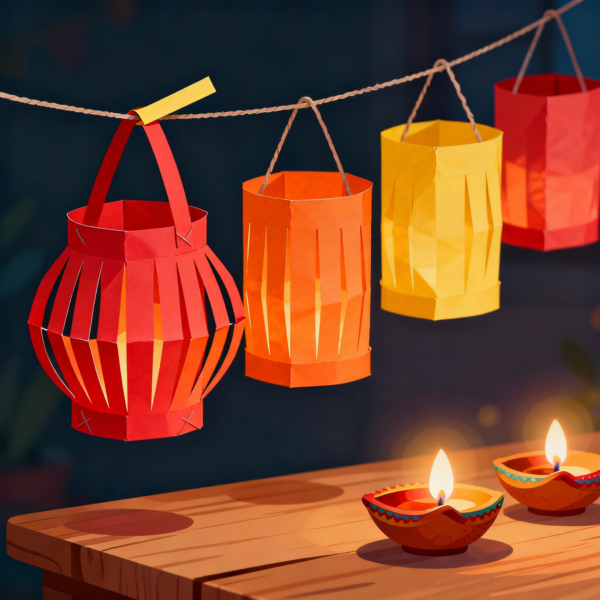 Simple Paper Diwali Craft Ideas for Kids 2025 Handmade Decoration Ideas ...